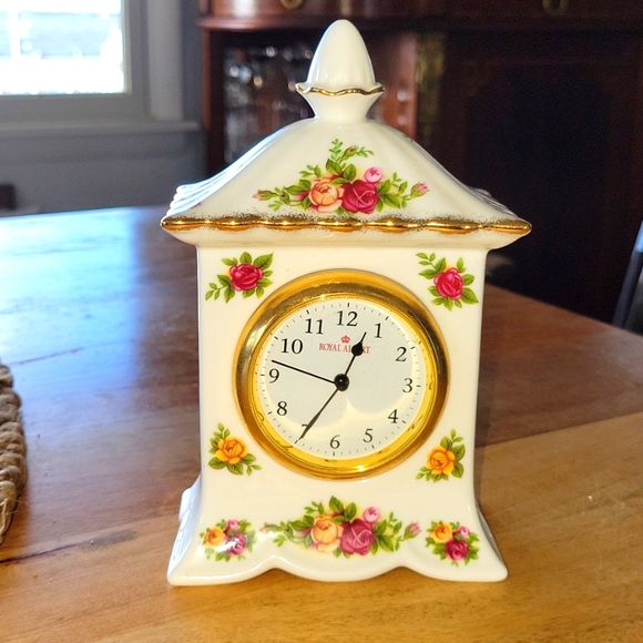 Royal Albert | Wall Decor | Vintage Royal Albert Mantel Clock | Poshmark